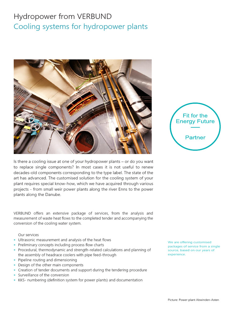 Verbund Hydro Consulting_Cooling Systems (1) | PDF | Hydroelectricity ...