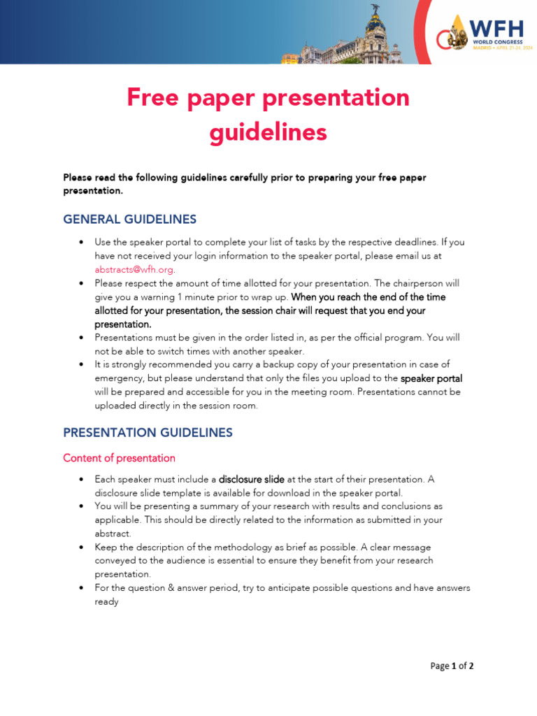 Cg2024 Free Paper Presentation Guidelines en | PDF | Typefaces | Microsoft Power Point