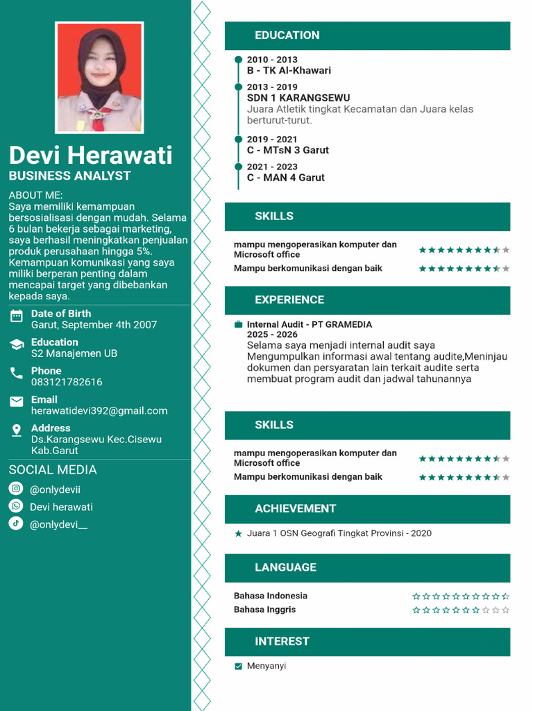 CV Devi Herawati | PDF
