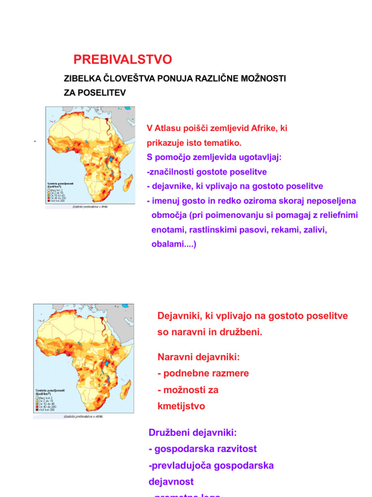 Afrika Prebivalstvo | PDF
