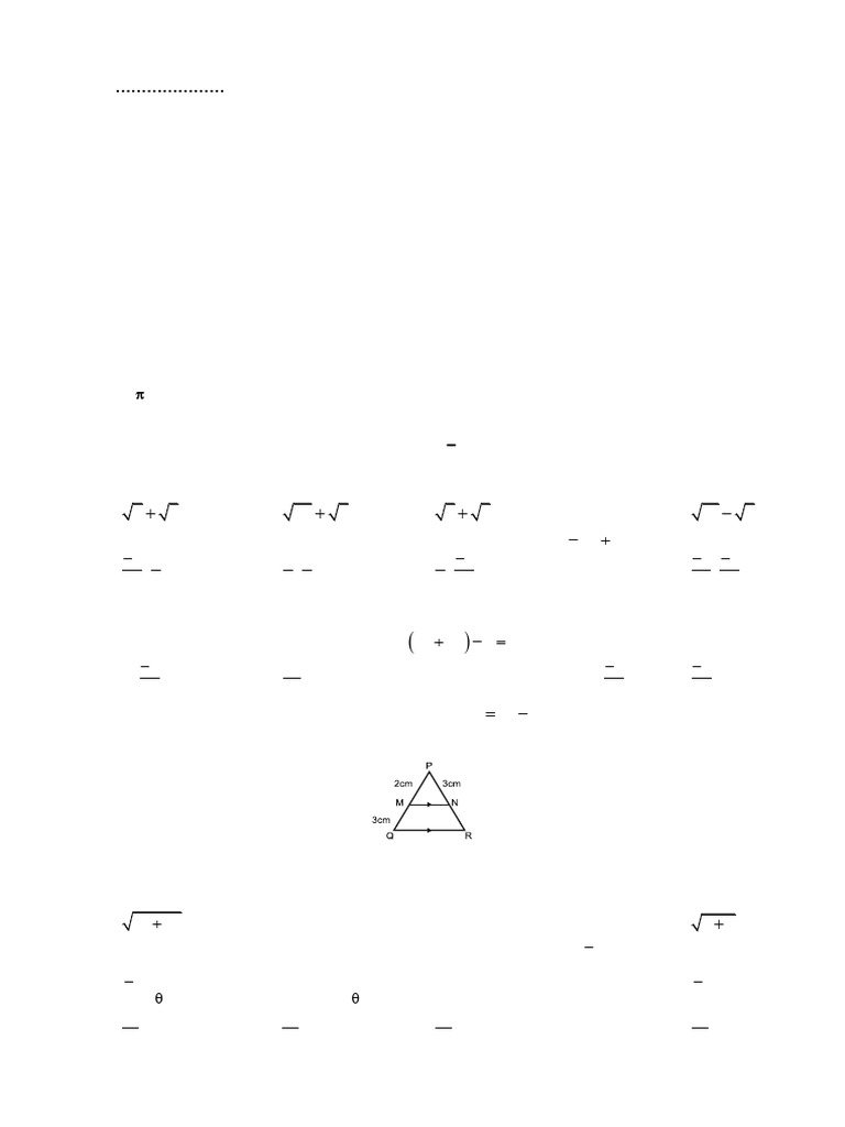 Class 10 (Math) Set A (1) Pre Board 1 (24-25) | PDF | Quadratic ...