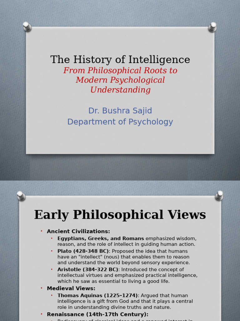 LectureThe History of Intelligence | PDF | Intelligence Quotient ...