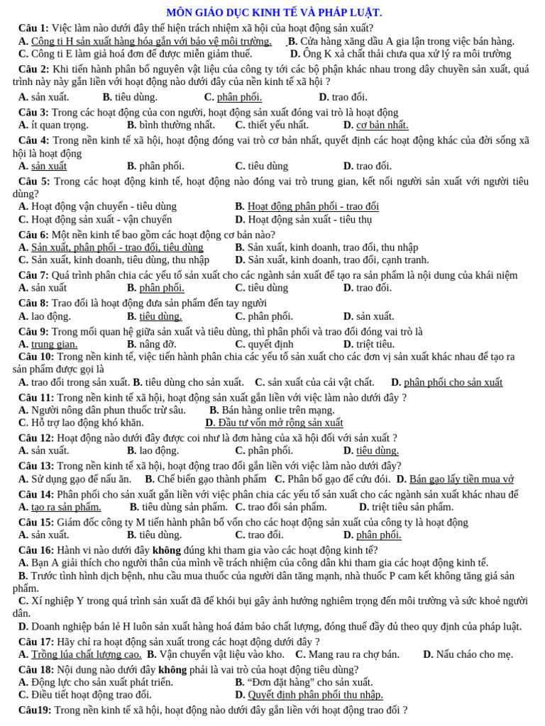 ĐỀ GDKTPL 2 | PDF