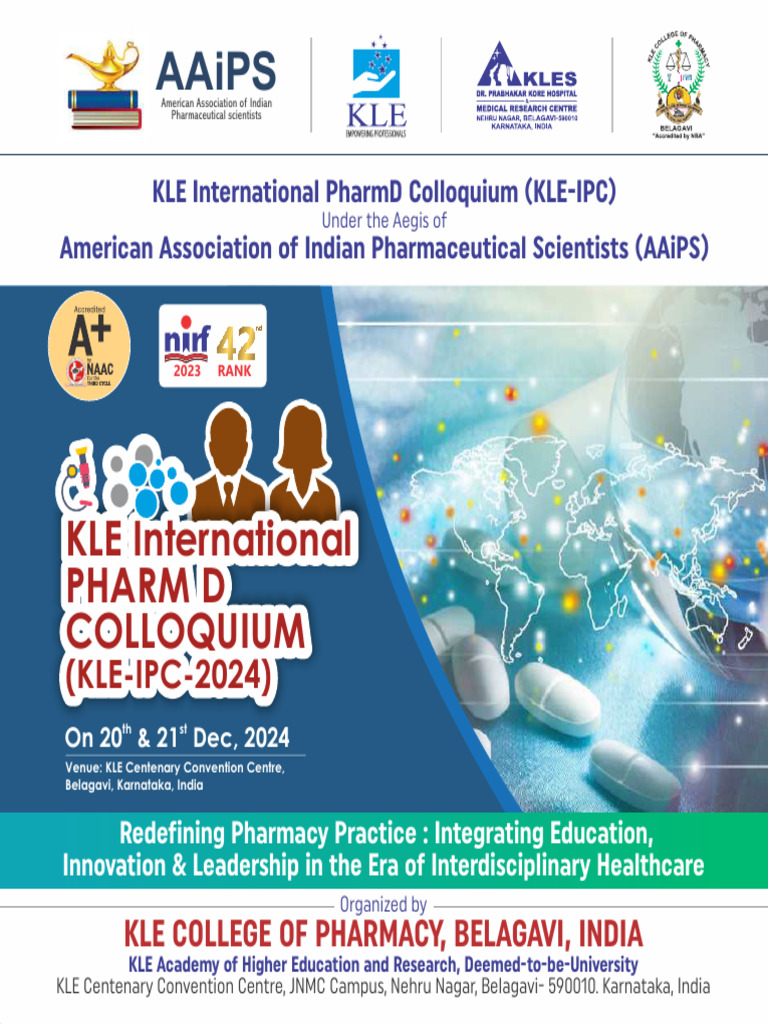 04- KLE International PharmD Colloquium KLE -IPC Brochure 2024 | PDF | Pharmacy | Pharmacist