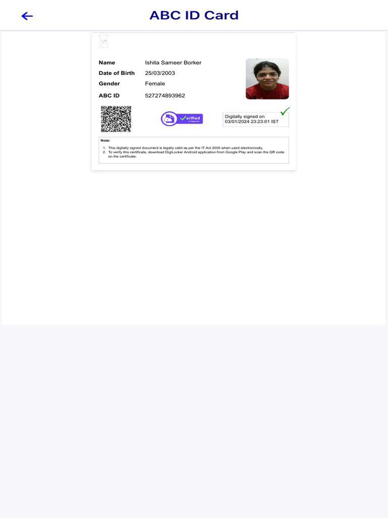 Aadhar Card Pdf Identity Document Authentication