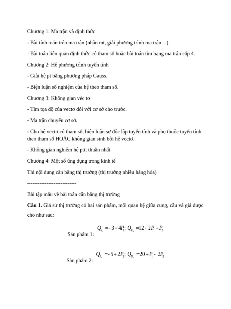 Nội dung ôn tập TCC1 | PDF