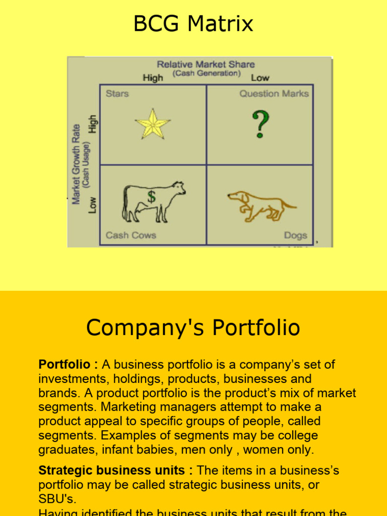 BCG Matrix: Strategic Portfolio Analysis | PDF | Investing | Market Share