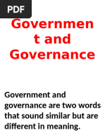 Government Vs Governance | PDF | Governance | Bureaucracy