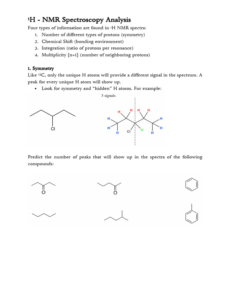 Latihan Soal Chapter 32 1H NMR Worksheet | PDF | Proton Nuclear Magnetic Resonance | Nuclear ...