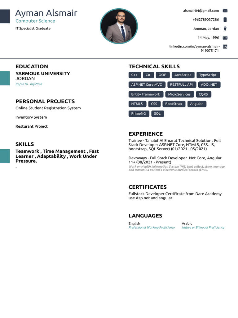 Ayman Alsmair CV | PDF