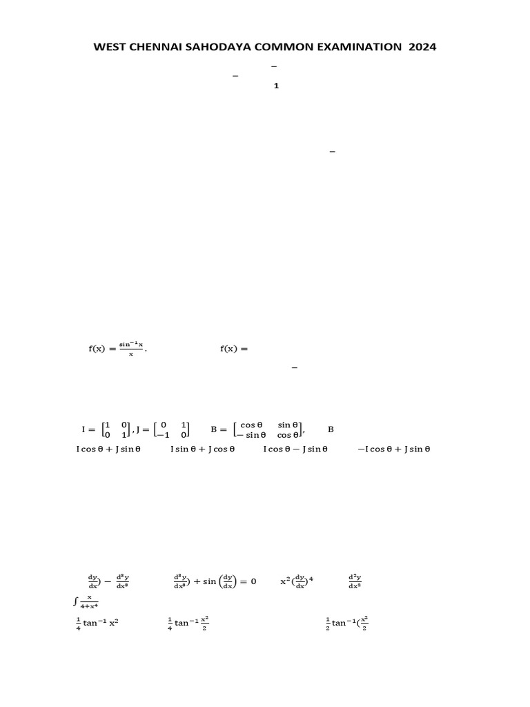 WC - Xii Maths QP Set 1 2024-25 | PDF | Matrix (Mathematics) | Linear Programming
