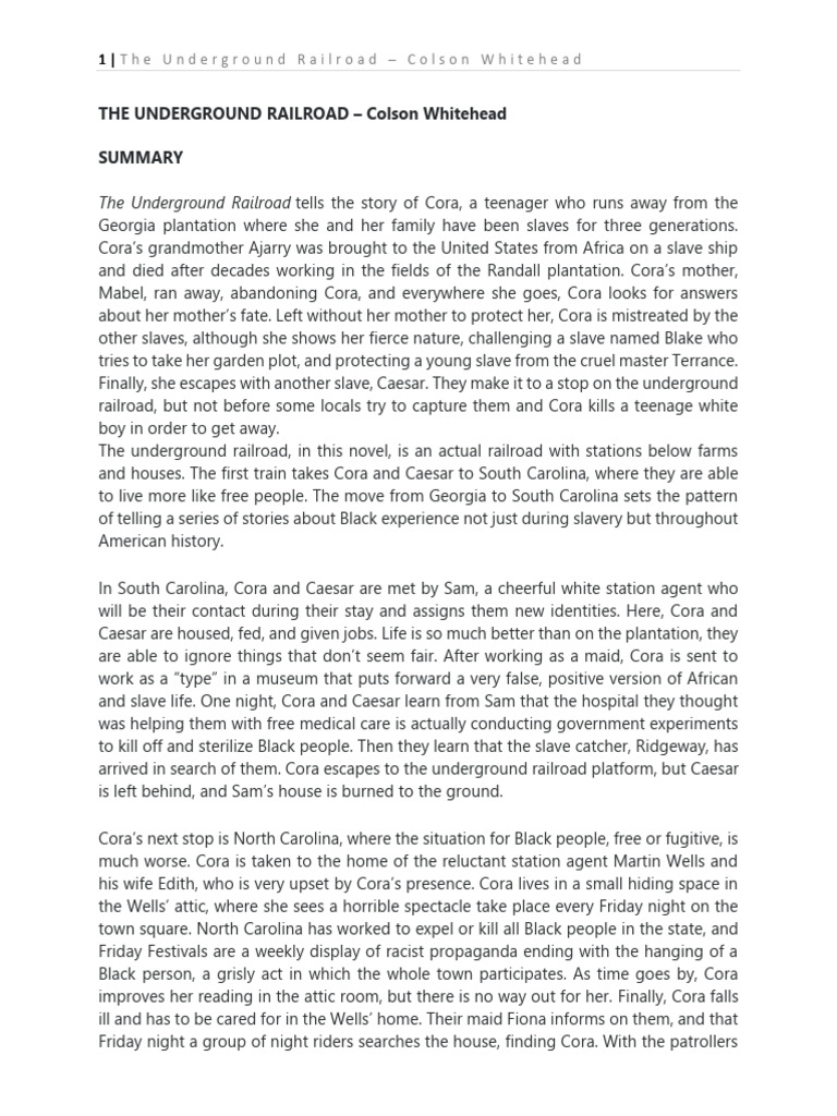 The Underground Railroad | PDF