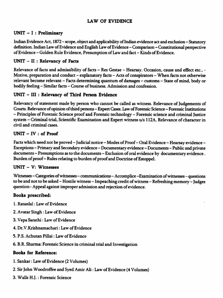 Law_of_Evidence | PDF