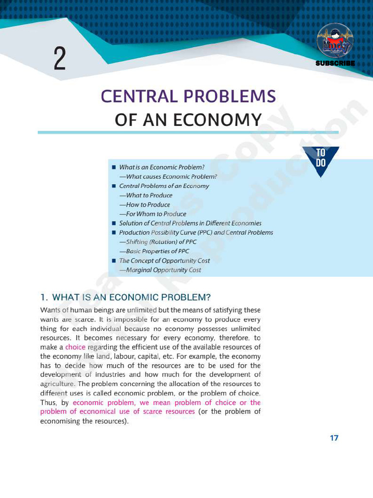 ch2 - Central Problems of An Economy - Compressed | PDF