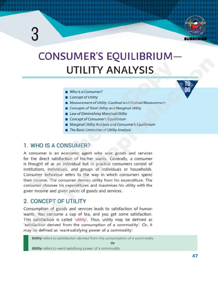 ch3 - consumer's equilibrium - utility analysis_compressed | PDF
