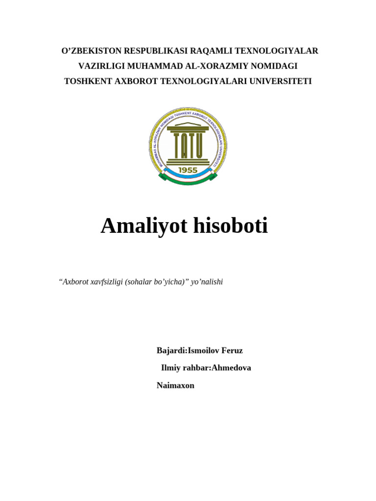 Hisobot | PDF