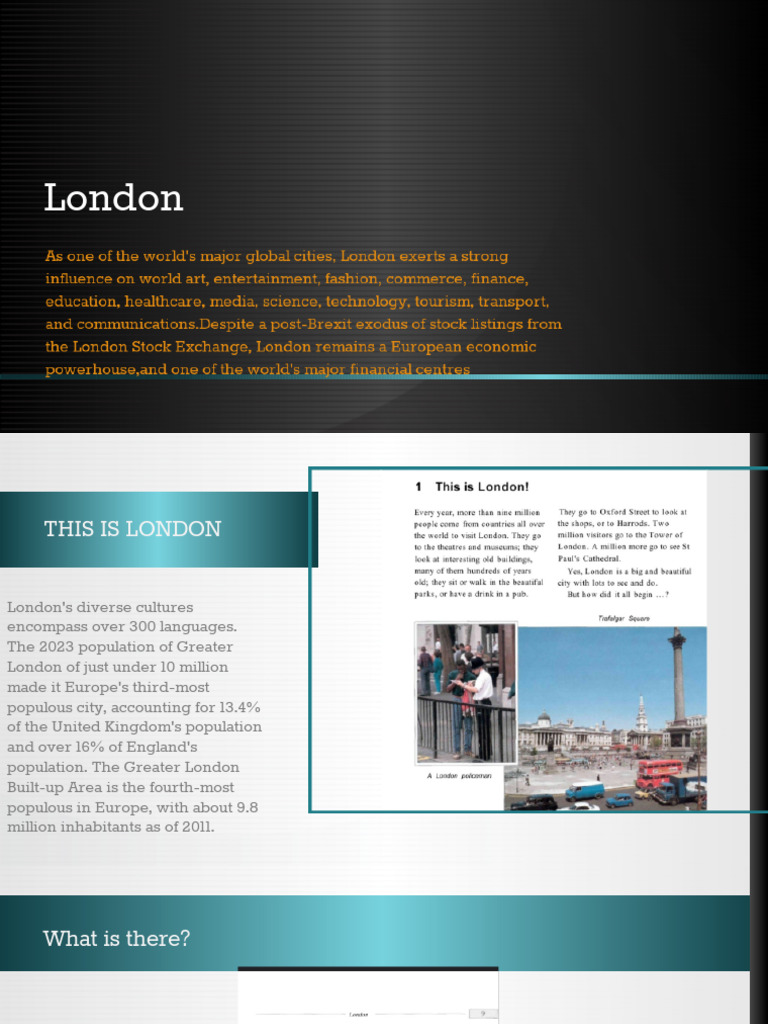 Explore London's Diverse Cultures and Sites | PDF