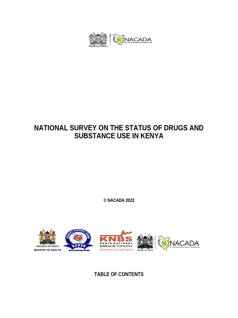 Kenya Drug Use Survey 2022 | PDF | Substance Abuse | Drugs