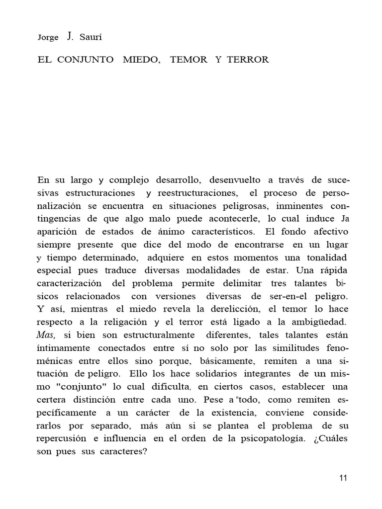 Las Fobias Jorge Sauri | PDF | Temor | Suspense (Género)