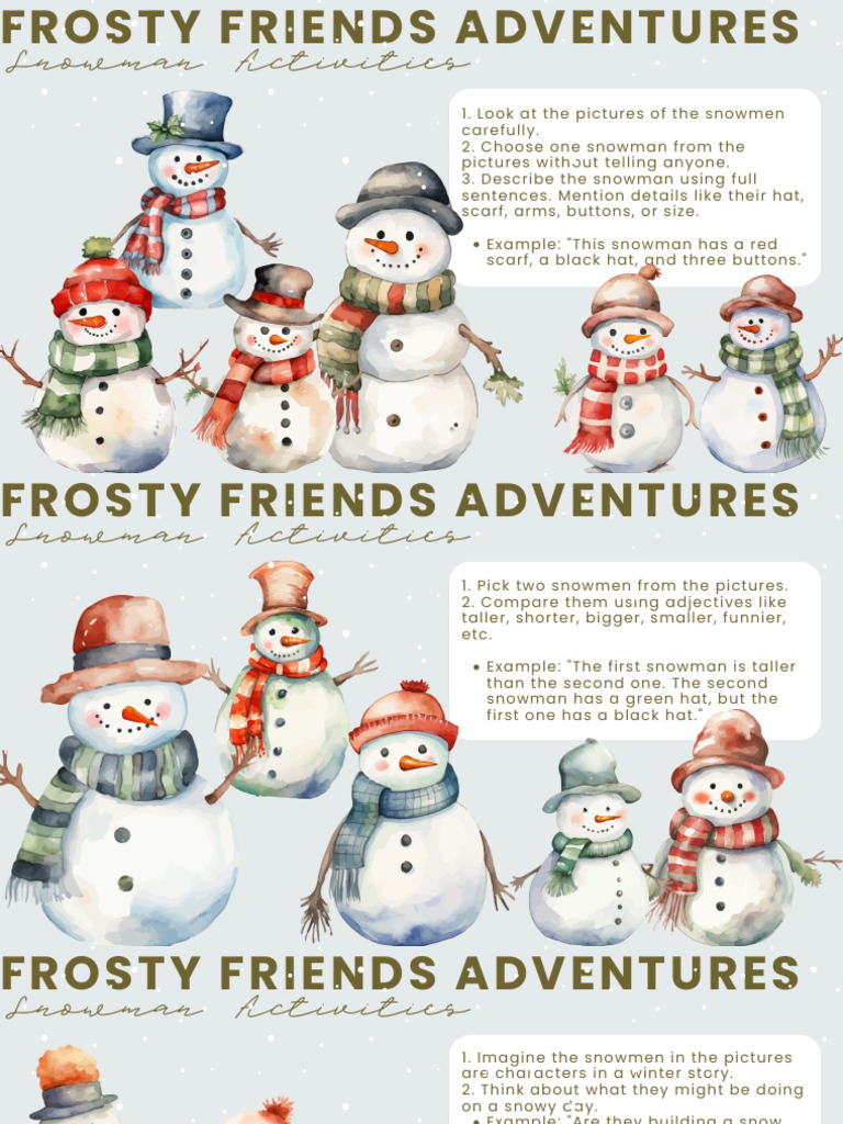 Frosty Friends Adventures | PDF
