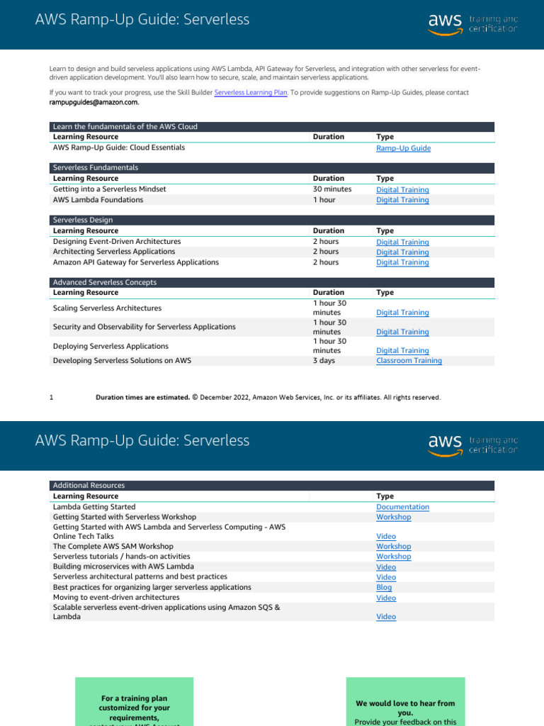 Ramp-Up Guide Serverless | PDF | Amazon Web Services | Centralized Computing