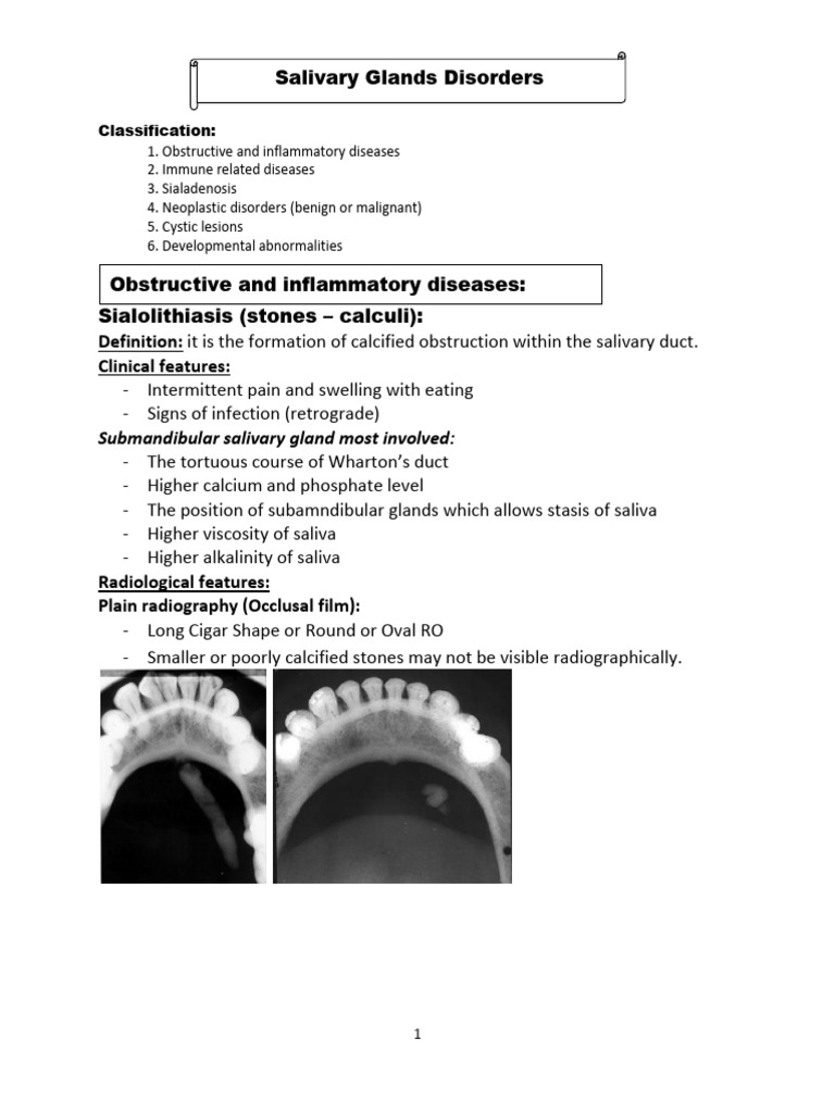 Salivary Gland Disorders Final | PDF | Diseases And Disorders | Medical ...