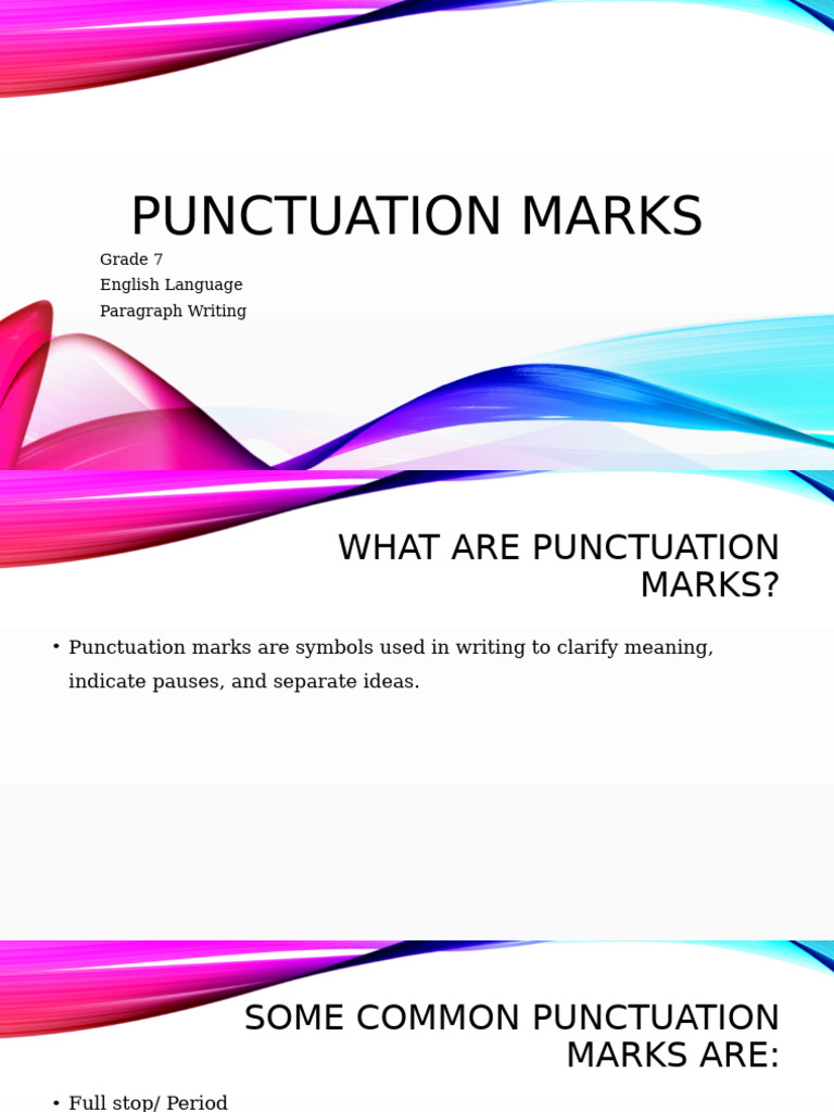 Punctuation Marks | PDF
