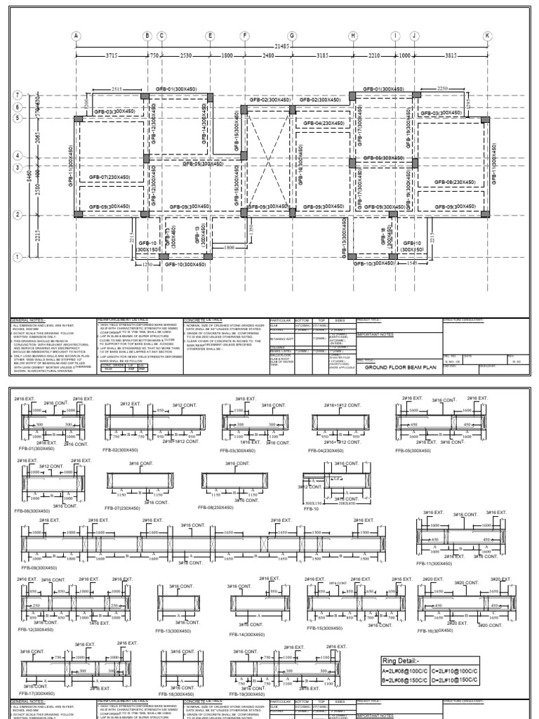 Ground Floor Roof Details | PDF | Concrete | Beam (Structure)