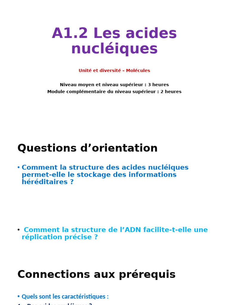 Squelette sucre-phosphate des acides nucléiques | PDF | ADN | Sens 5 ...
