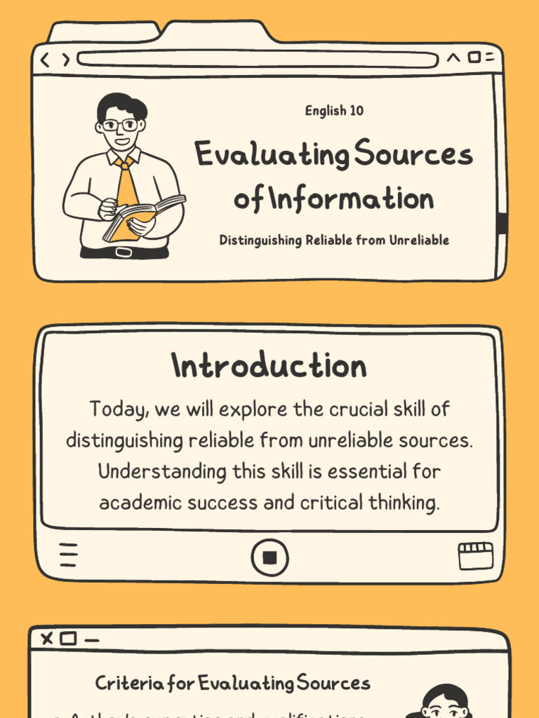 Q1 Eng10 4 Evaluating Sources of Information Distinguishing Reliable From Unreliable 1 | PDF ...