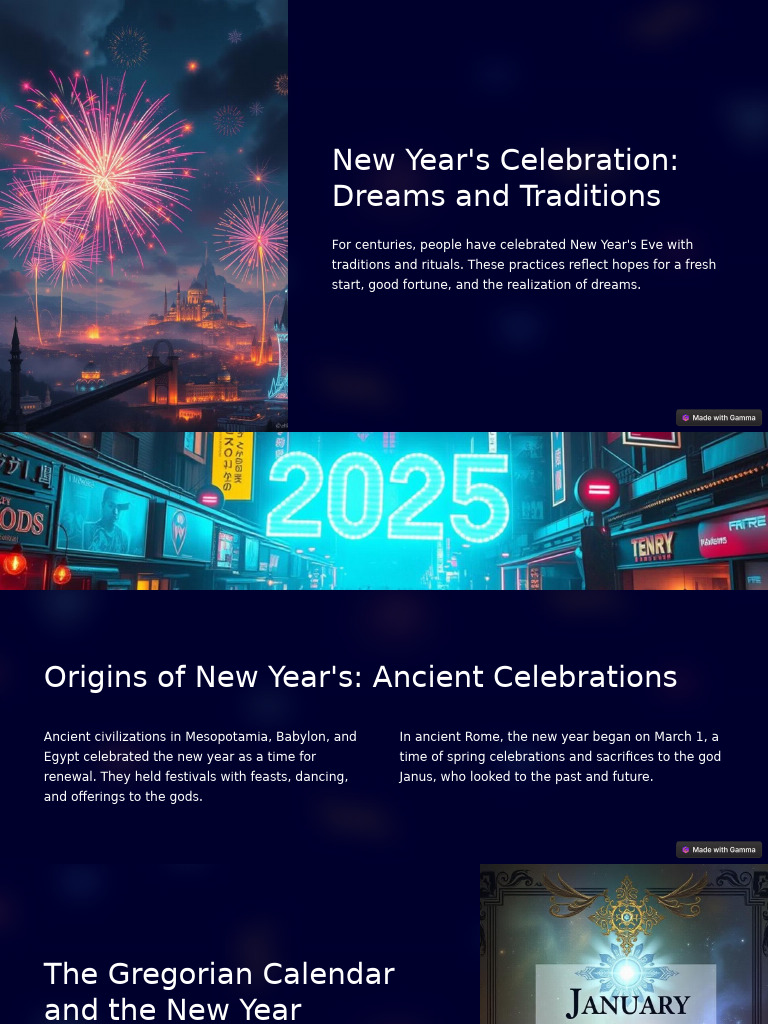 New Years Celebration Dreams and Traditions | PDF