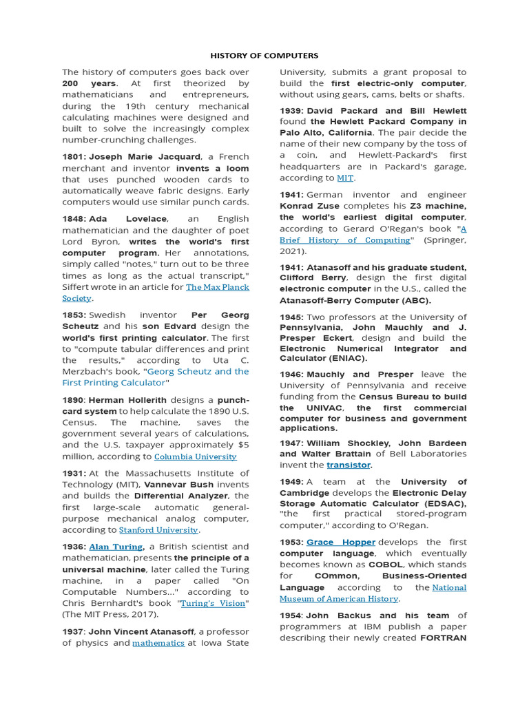 Evolution of Computer Technology | PDF | Computer Science | Computing