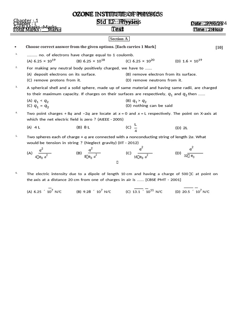 12th paper | PDF | Electric Field | Atomic Nucleus