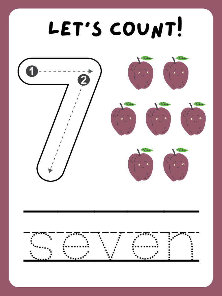 Colorful Illustrative Let's Count The Number 1-10 Math Worksheet | PDF