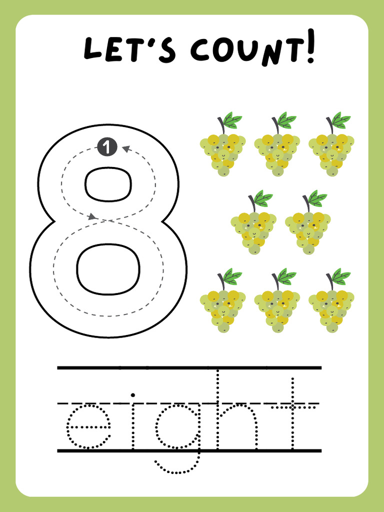 Colorful Illustrative Let's Count the Number 1-10 Math Worksheet (8) | PDF