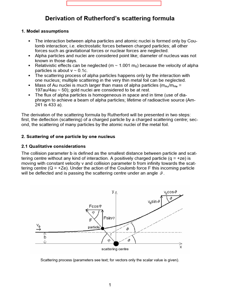 Physics Students' Guide to Scattering | PDF | Atomic Nucleus | Force