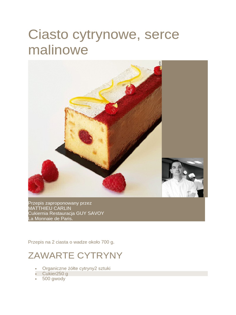 Ciasto Cytrynowe | PDF
