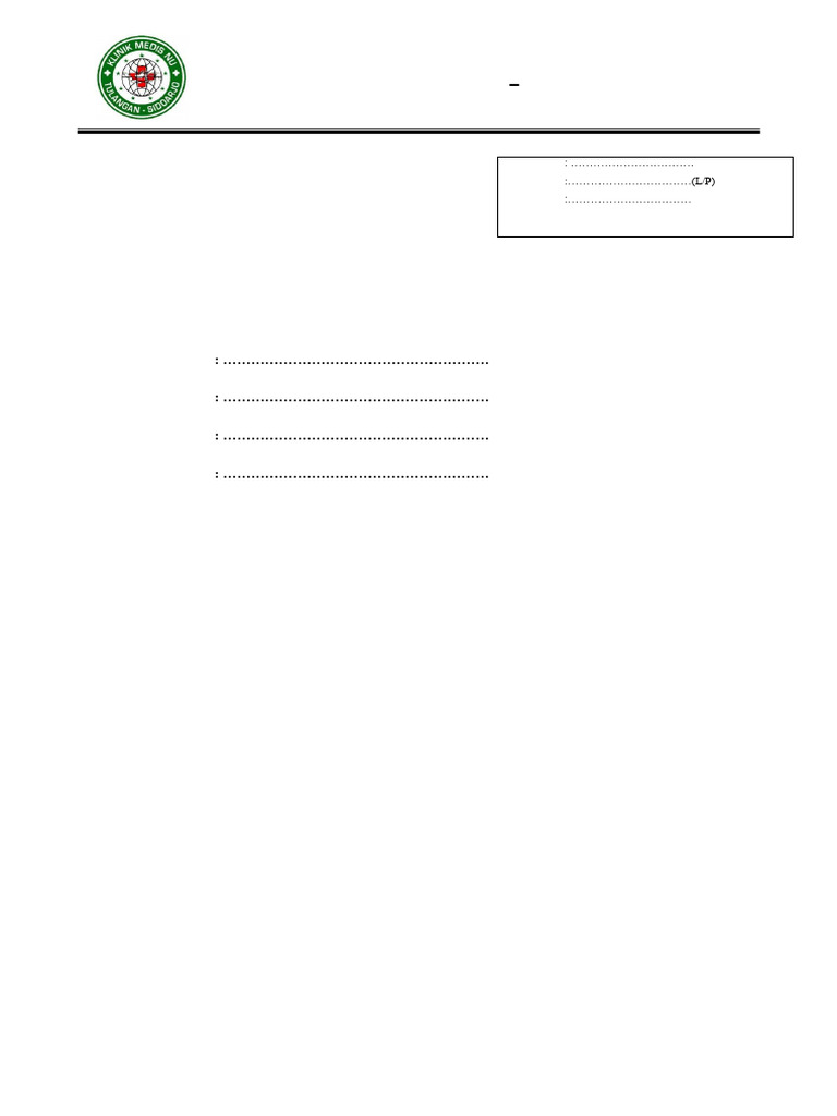 PERSETUJUAN UMUM Form | PDF