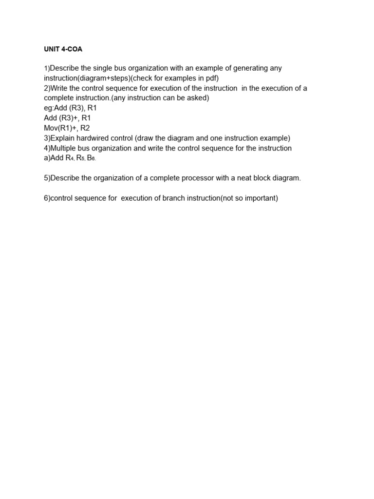 Unit 4-Coa | PDF