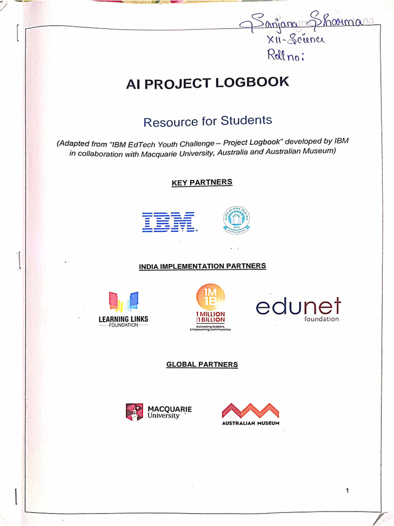 AI Practical Sample Project Logbook 1_090310 | PDF