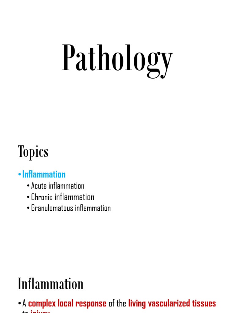 Pathology notes | PDF | Inflammation | White Blood Cell