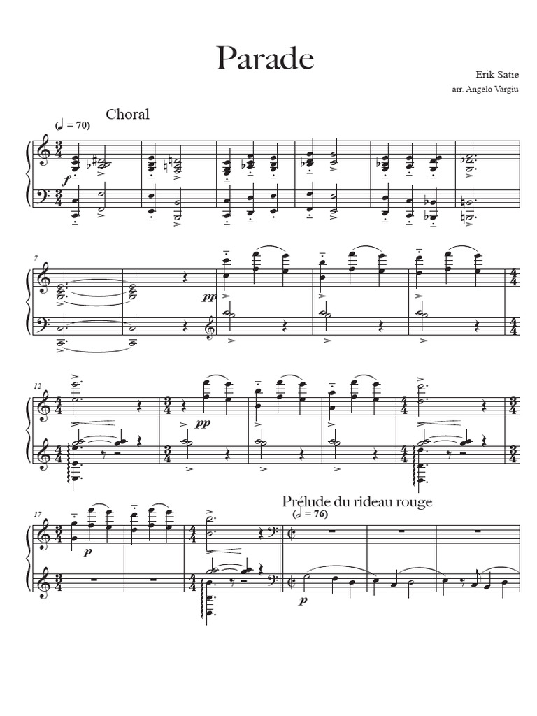 parade - pianoforte | PDF
