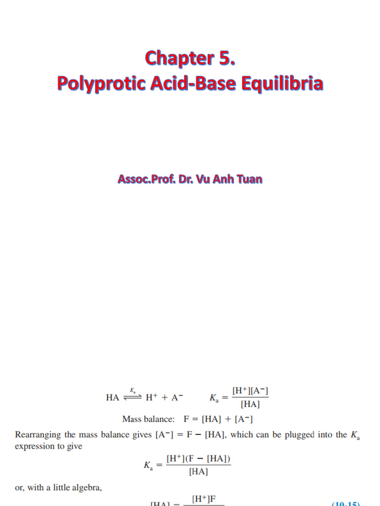 Chapter 5. Polyprotic Acid-Base Equilibria | PDF