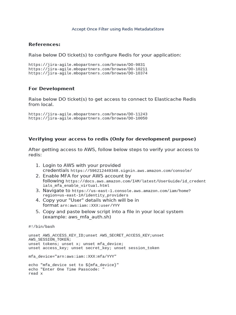 Accept Once Filter Using Redis MetadataStore | PDF | Computer ...