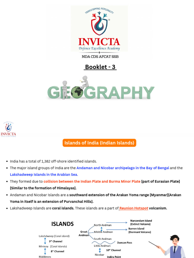 Invicta NDA Geography Booklet - 3 | PDF | Glacier | Island