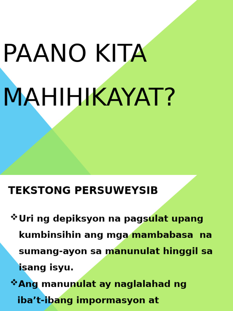 Aralin 5 Persuweysib | PDF