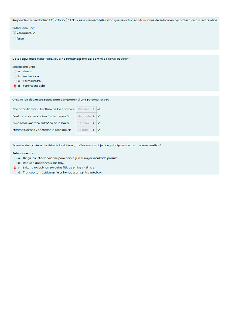 Cuestionario 1 y 2 | PDF