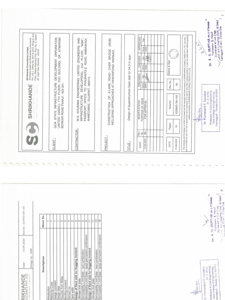 Design of Composite Superstructure & Deck Slab | PDF