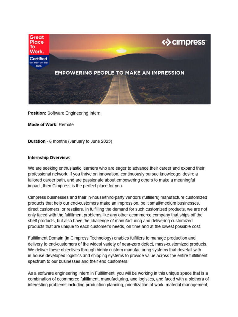 SWE Intern_2025 | PDF | Computing | Business