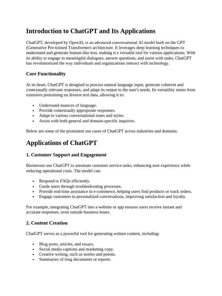 ChatGPT: Uses and Benefits Overview | PDF | Computing | Human Communication